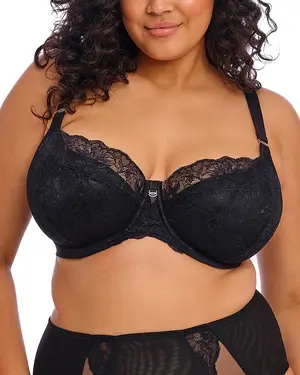 Elomi Brianna Underwire Padded Half Cup Bra - Black