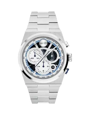 Movado Chronograph, 40mm - Silver/silver