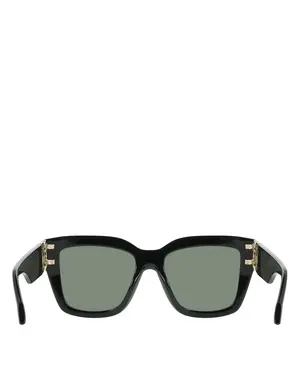 FERRAGAMO Gancini Chain Hinge Square Sunglasses 55mm - Black