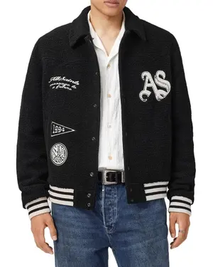 ALLSAINTS Baum Textured Varsity Jacket