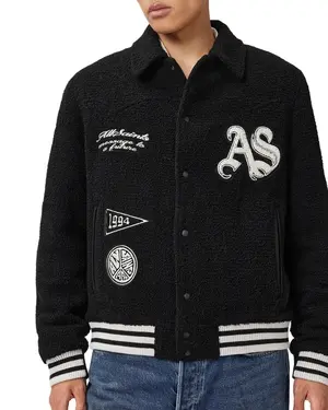 ALLSAINTS Baum Textured Varsity Jacket