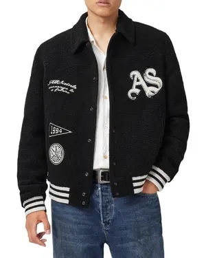 ALLSAINTS Baum Textured Varsity Jacket