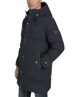 Andrew Marc Rummel Hooded Stadium Coat - Ink