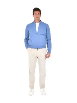 DRUMOHR Drumohr Cashmere Reversible Jacket - Clear Blue