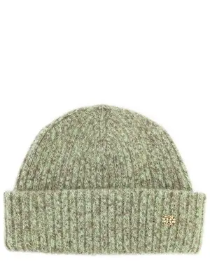 GANNI Wool And Mohair Beanie - Green