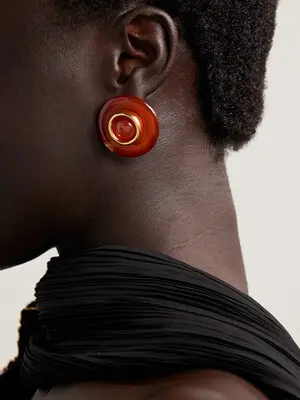 JENNIFER BEHR Devon Gold-plated Carnelian Earrings