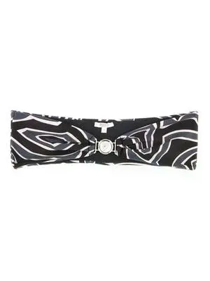 Emilio Pucci Abstract-Print Bikini Top Black