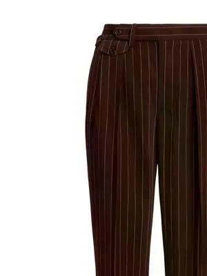 Ralph Lauren Pinstripe Trousers With Buckle Detail