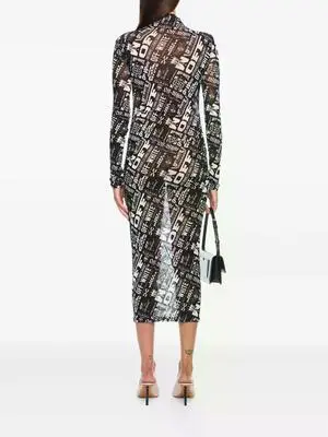 Off-White Mesh Multilogo Dress
