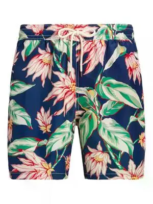 Ralph Lauren Floral-print Swim Shorts - Blue