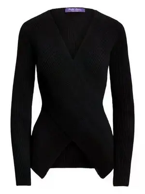 Ralph Lauren V-neck Ribbed Knit Top