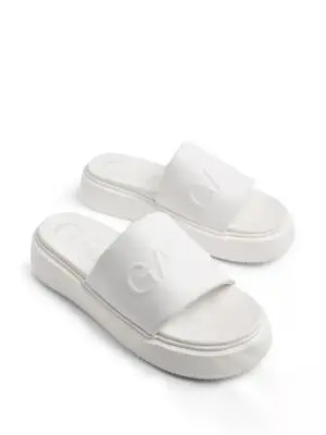 GANNI Vegea™ Logo-embossed Slides