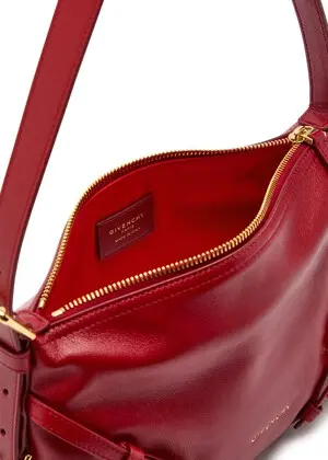 Givenchy Voyou Mini Leather Shoulder Bag - Dark Red