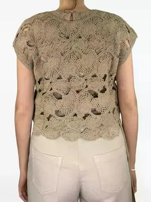 KANGRA Openwork Knit Blouse