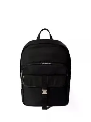 Off-White Logo Buckle Backpack - Black