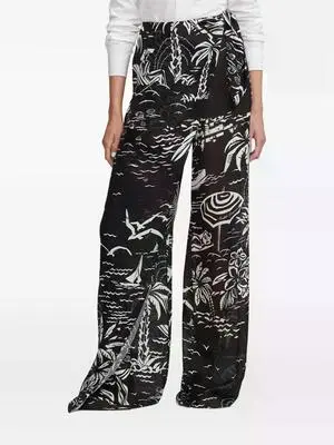 Ralph Lauren Printed Wide-leg Trousers