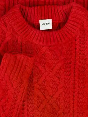 Aspesi Cable-knit Crew-neck Sweater