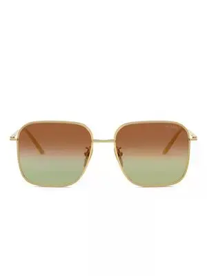 Prada Square-frame Sunglasses - Gold