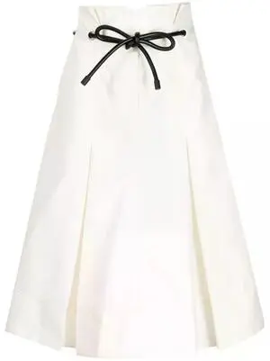 3.1 Phillip Lim Origami Pleated Midi Skirt - White