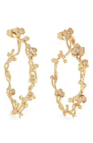 ANABEL ARAM JEWELRY Orchid Hoop Earrings - Gold