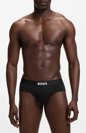 BOSS Assorted 3-pack Power Stretch Cotton Briefs - Black