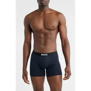 BOSS Assorted 3-pack Power Stretch Cotton Boxer Briefs - Navy/grey Assorted