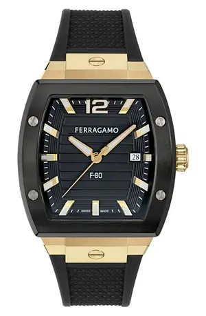 FERRAGAMO F-80 Tonneau Bracelet Watch - Two Tone