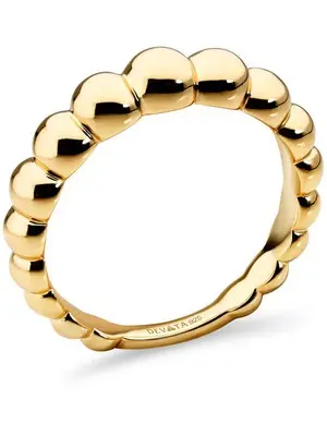 DEVATA Gold Plated Beaded Ball Ring