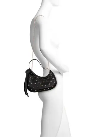 Badgley Mischka Arabella Studded Bow Shoulder Clutch