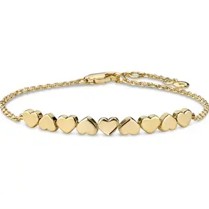 DEVATA Sweet Heart Chain Bracelet - Yellow Gold