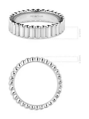 DEVATA Ribbed Band Ring