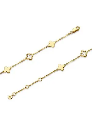 DEVATA Clover Five-charm Chain Bracelet