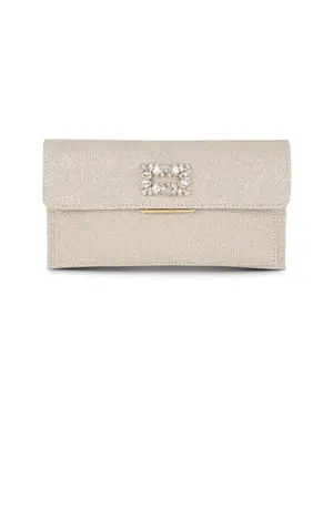 Badgley Mischka Sarah Envelope Clutch With Crystal Brooch