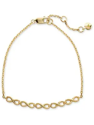 DEVATA Infinity Chain Bracelet In Gold Plated Sterling Silver