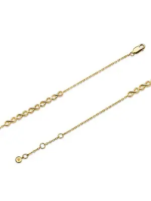 DEVATA Infinity Chain Bracelet In Gold Plated Sterling Silver