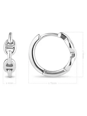 DEVATA Mariner Anchor Hoop Earrings