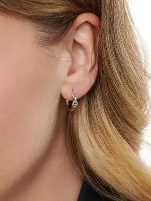 DEVATA Mariner Anchor Hoop Earrings
