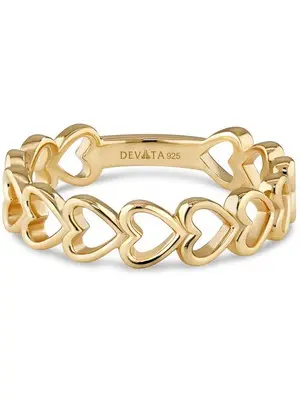 DEVATA Gold Plated Heart Ring - Yellow Gold