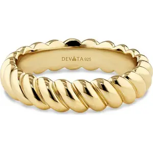 DEVATA Rope Band Ring - Yellow Gold