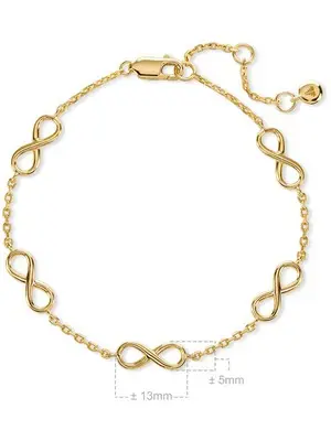DEVATA Infinity Five-charm Chain Bracelet