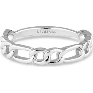 DEVATA Figaro Link Rhodium-plated Ring