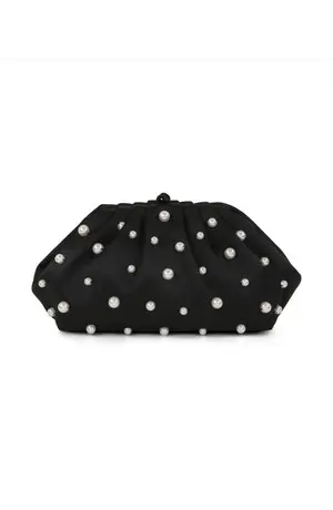 Badgley Mischka Margot Beaded Pouch Clutch