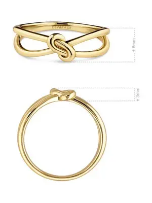 DEVATA Love Knot Gold Plated Ring