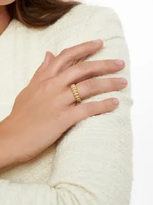 DEVATA Puffy Ribbed Ring
