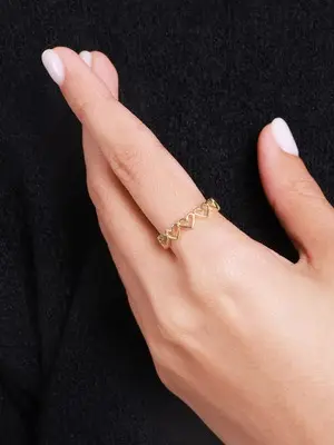 DEVATA Sweet Heart 14k Gold Ring