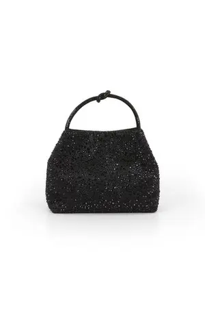 Badgley Mischka Joy Mix Crystal Mini Bucket Handbag - Black