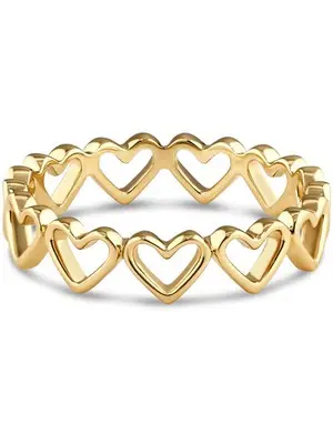 DEVATA Open Heart Eternity Ring - Yellow Gold