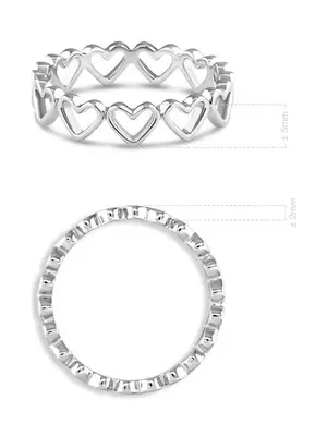 DEVATA Open Heart Eternity Ring
