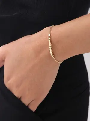 DEVATA Round Link Chain Bracelet In 14k Gold