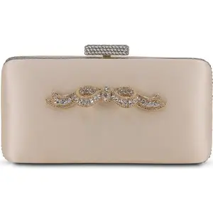 Badgley Mischka Lexi Crystal Bow Minaudiere - Ivory